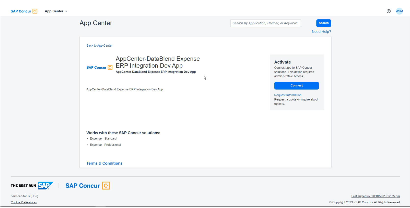 SAP Concur Credentials